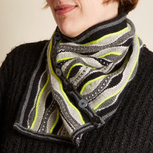 Fraggle Rock Cowl Knitting Kit (B&W) – Debbie Abrahams Ltd